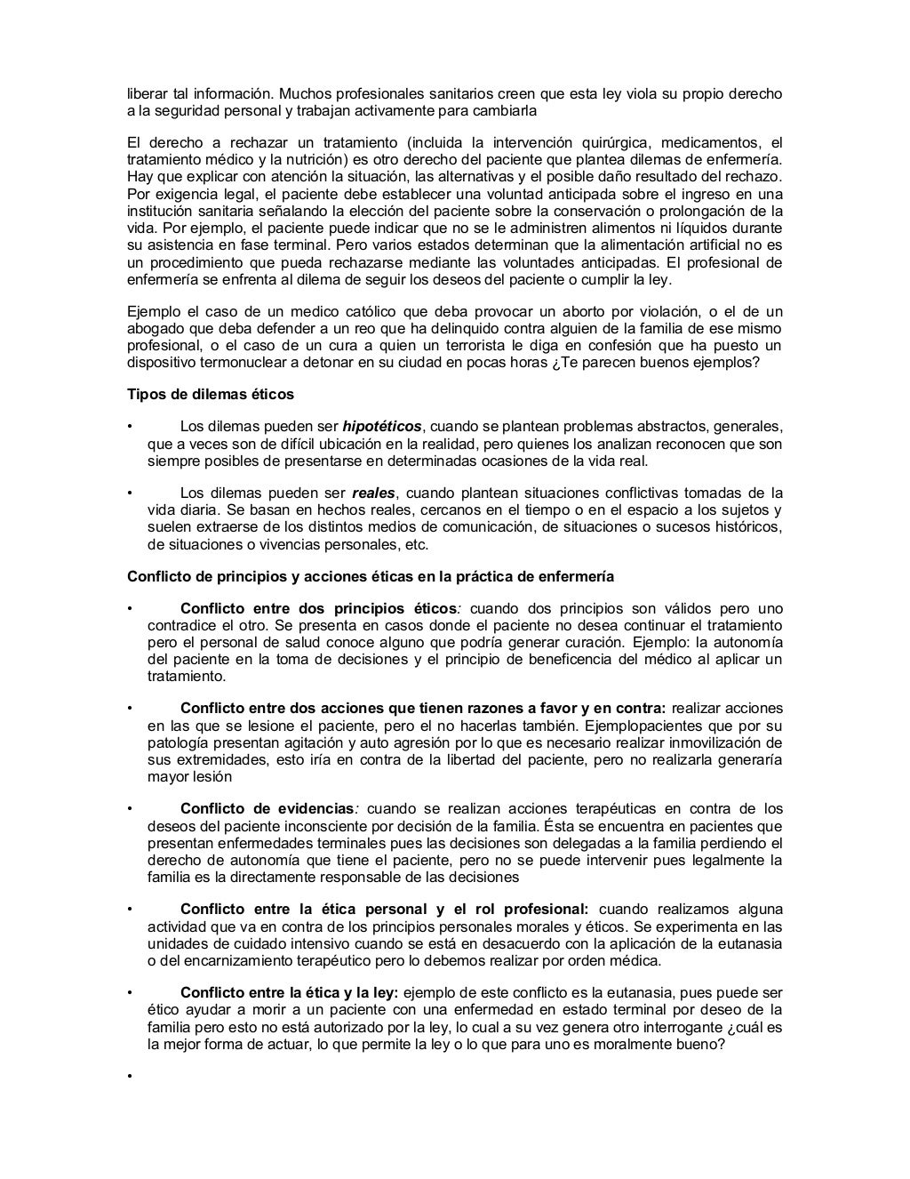 Dilemas eticos Dilemas eticos