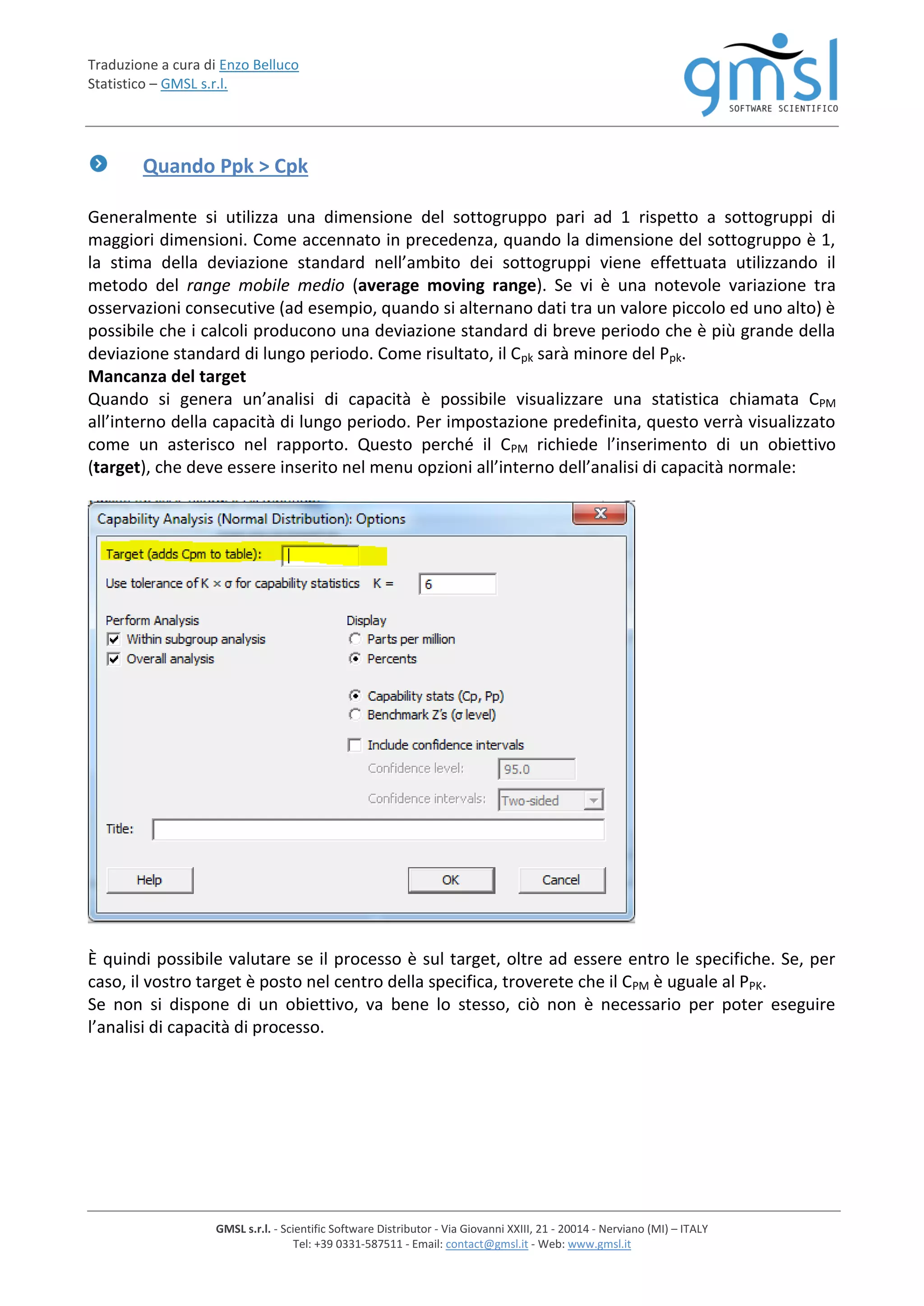 Dilemmi sull’analisi di capacità di processo? | PDF