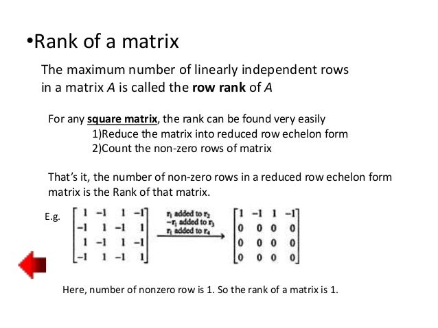 System of linear equations
