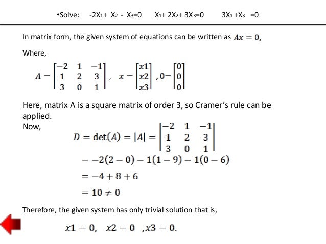 system of linear equations by Diler