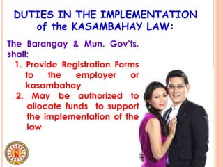 DILG on RA 10361: Batas Kasambahay(On Registration) | PPTX
