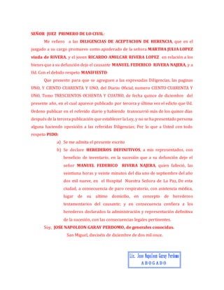 diligencia judicial de herencia testamentaria.doc