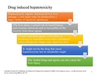 Drug induced hepatotoxicity and its regulatory implications | PPTX ...