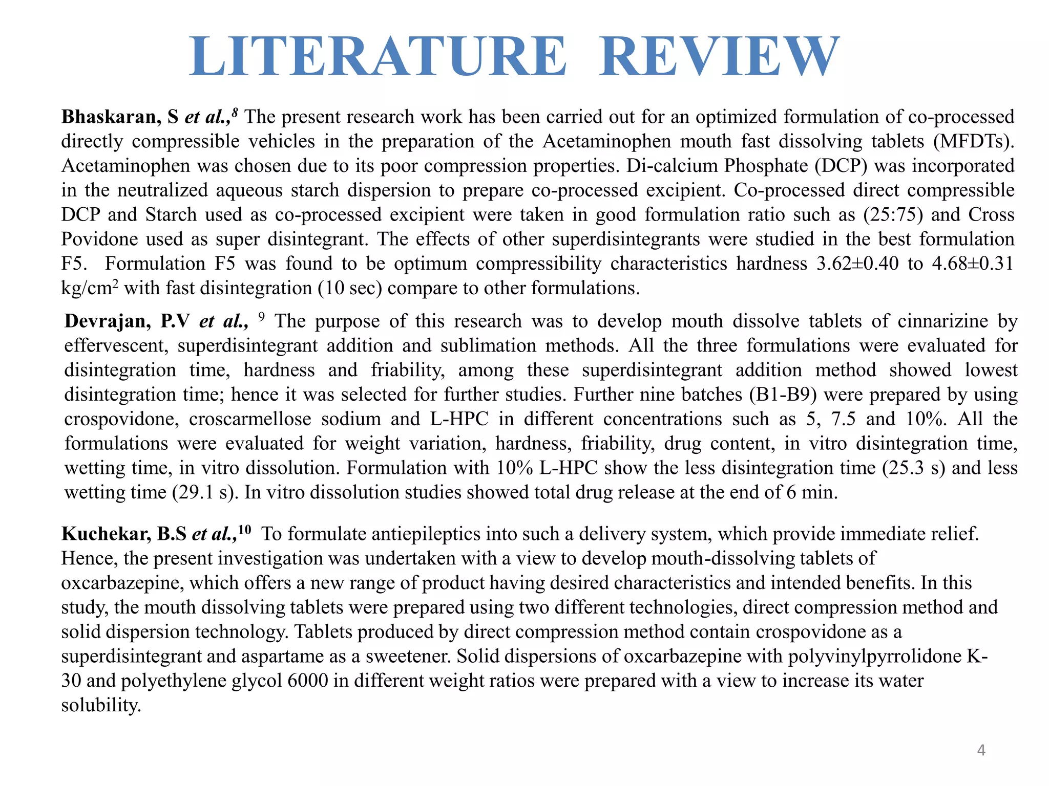 Formulation and Evaluation of Risperidone Fast Dissolving Tablets | PPTX