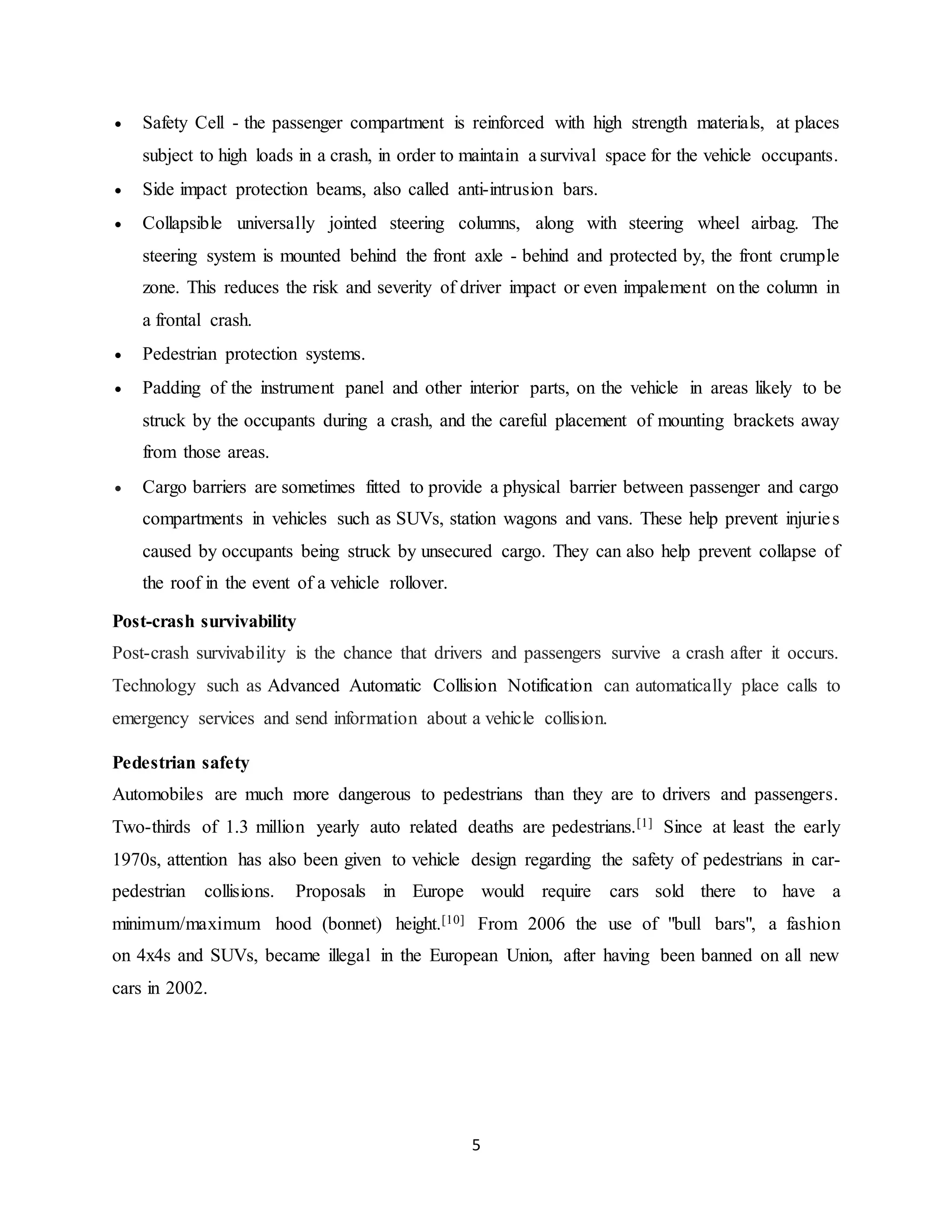 Automobile safety seminar report | DOCX