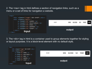 introduction to Web Development Basics of HTML, CSS | PPTX