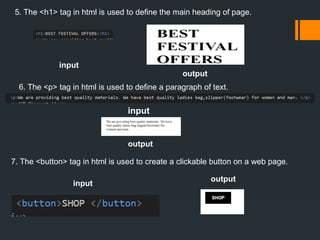 introduction to Web Development Basics of HTML, CSS | PPTX