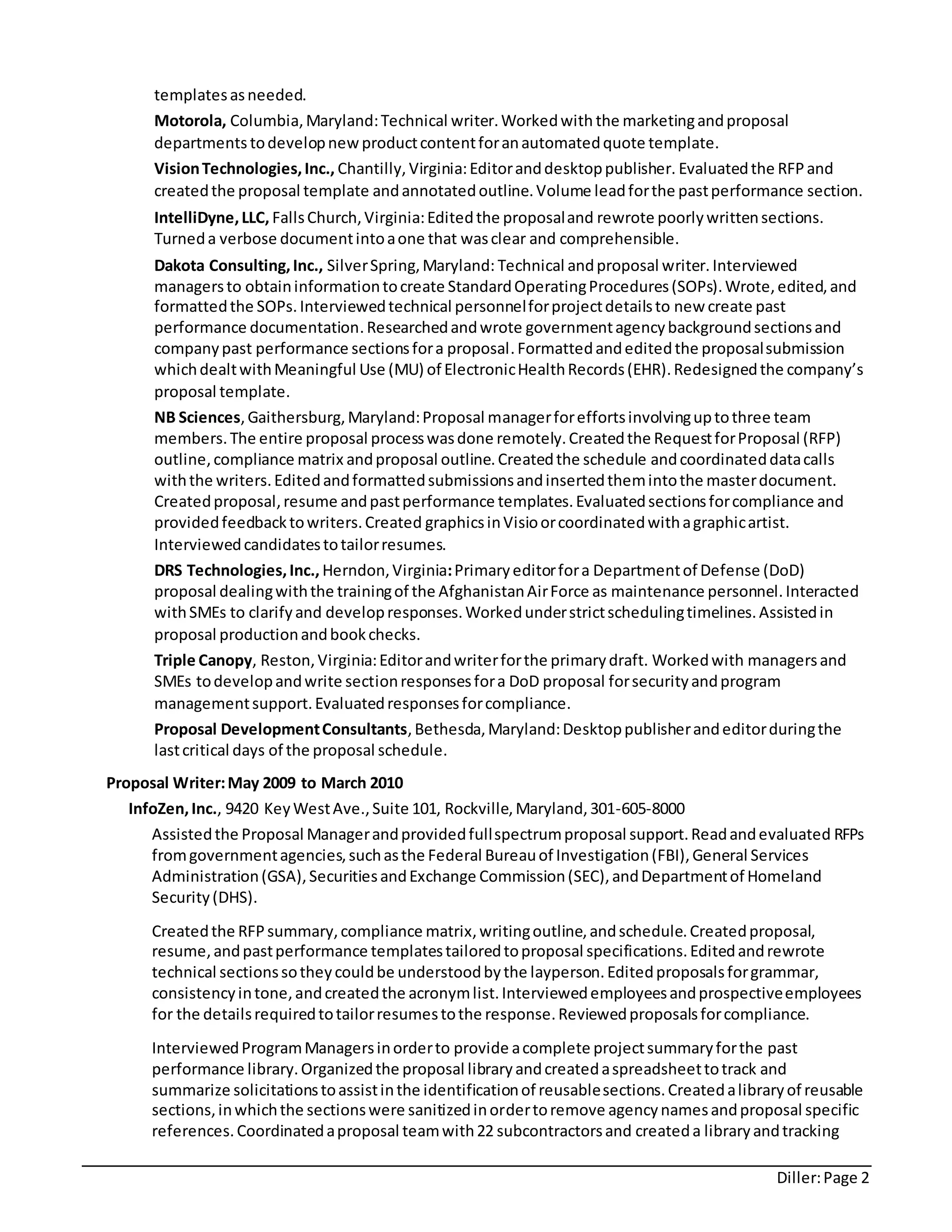 Diller Pam Resume 7-16 | DOCX