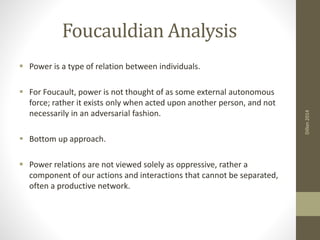 Applying a Foucauldian Power Analysis to University / Community ...