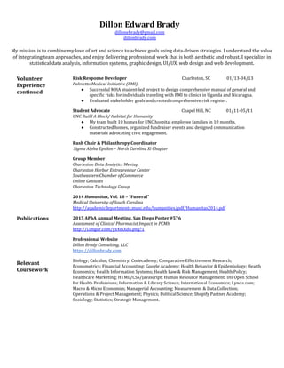 Dillon Brady Resume 2018 | PDF