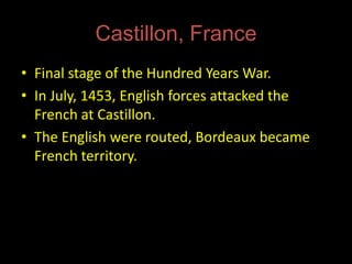 Student Work Sample: The Hundred Years War | PPTX