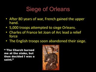 Student Work Sample: The Hundred Years War | PPTX