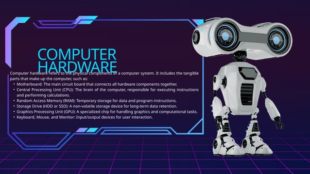 PPT FOR BASIC UNDERSTANDING OF COMPUTER HARDWARE, SOFTWARE & FIRMWARE | PPTX