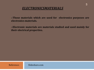 Electronics Materials | PPTX