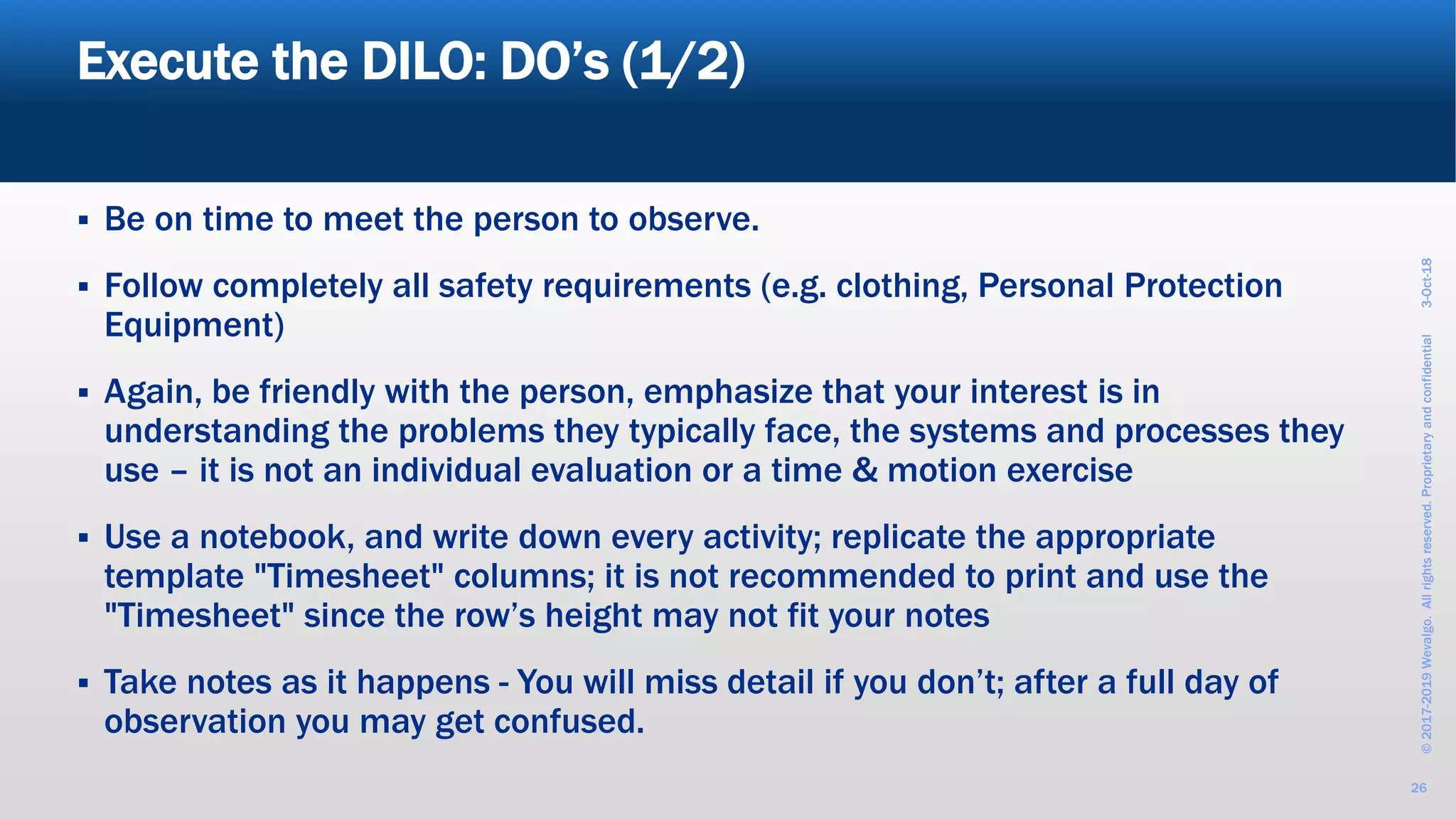 Day In the Life Of (DILO) - How To Do it - Practical guide | PPTX