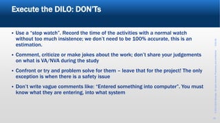 Day In the Life Of (DILO) - How To Do it - Practical guide | PPTX