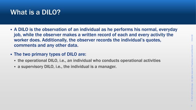 Day In the Life Of (DILO) methodology | PPTX