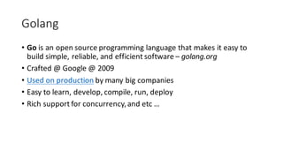 Concurrent Programming in Golang - DILo Surabaya | PPT