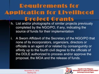 Livelihood Program from DOLE | PPT