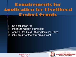 Livelihood Program from DOLE | PPT