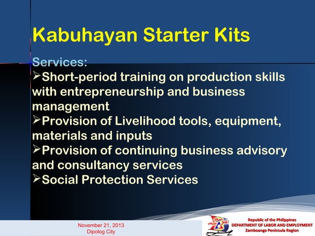 Livelihood Program from DOLE | PPT | Developmental Sites | Real Estate