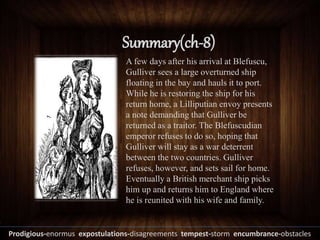 GULLIVERS TRAVEL SUMMARY CHAPTER WISE | PPTX