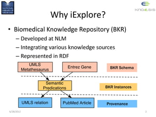iExplore: A provenance-based application for exploring biomedical ...