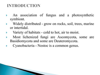 Identification of Mycobiont & the role of arginase activity in lichen ...
