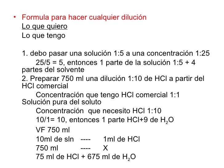 Diluciones y soluciones