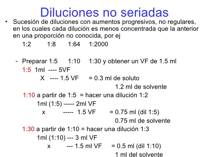 Diluciones y soluciones