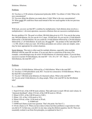 Dilution | PDF