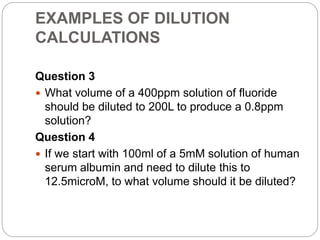 Dilutions in compounding in public Health | PPT