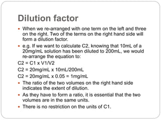 Dilutions in compounding in public Health | PPT