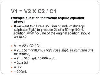 Dilutions in compounding in public Health | PPT