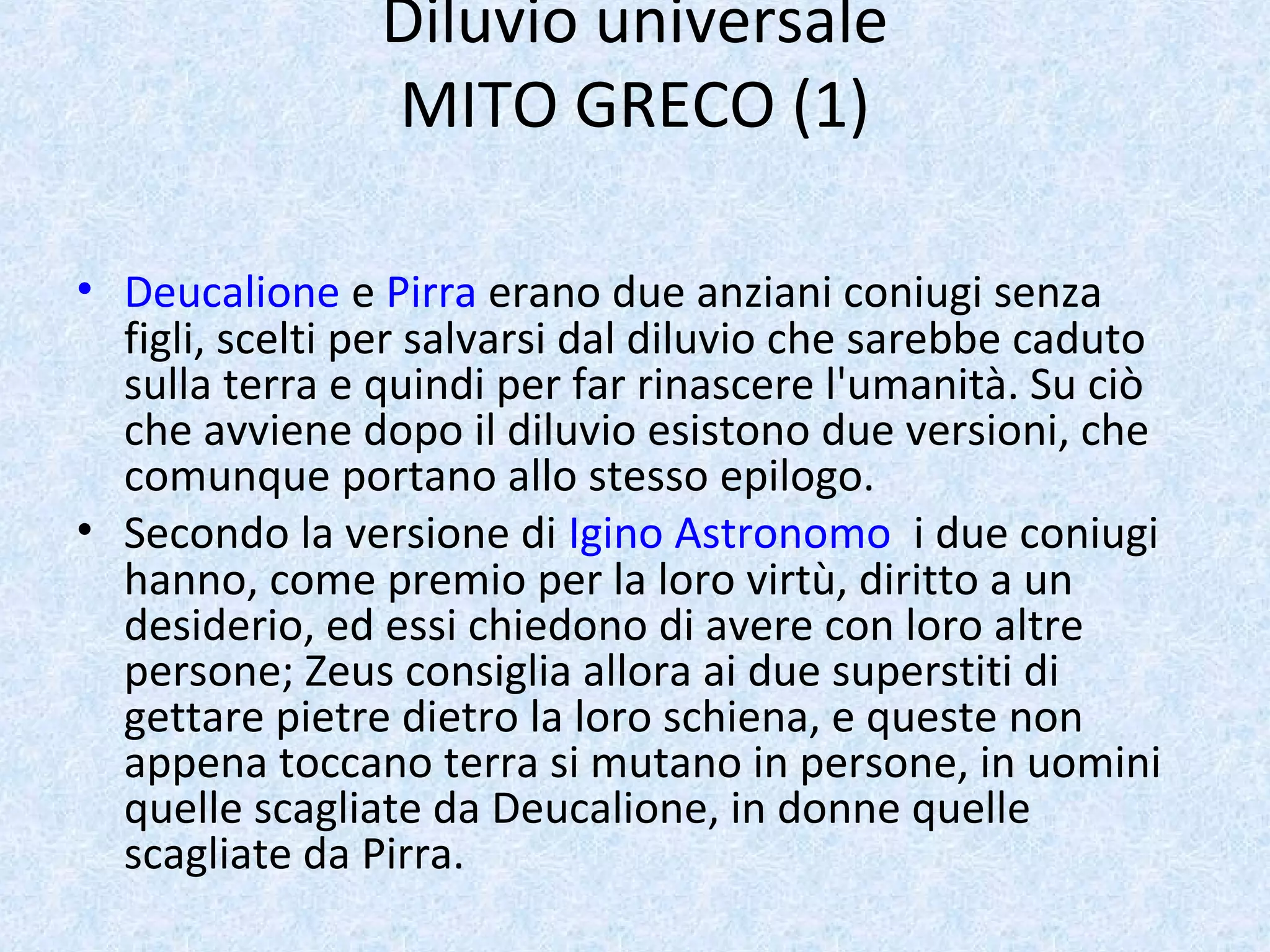 Diluvio universale | PPT
