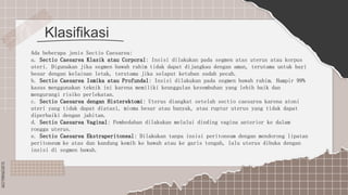 PPT Sectio Caesarea tindakan pembedahan yang digunakan untuk melahirkan ...