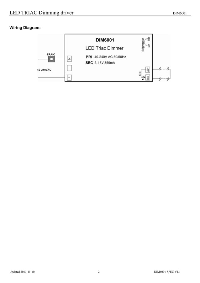 constant current led triac dimming driver | PDF