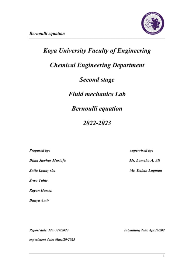 Bernoulli equation | PDF | Physics | Science
