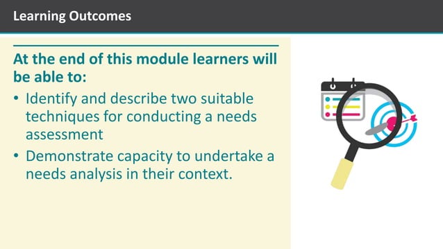 Module 2: Needs Analysis Dima course content | PPTX