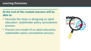 Module 3: Stakeholder & Consultations Dima course content | PPTX