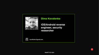 Dima kovalenko - Is ARMv8.3 the end of ROP? | PPT