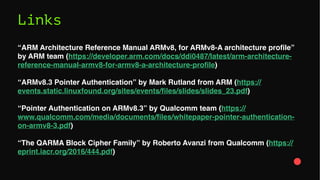 Dima kovalenko - Is ARMv8.3 the end of ROP? | PPT