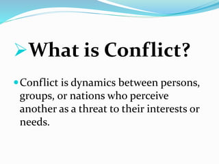 Understand conflict | PPTX
