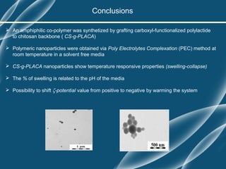 Amphiphilic polymeric nanoparticles for drug delivery | PPT