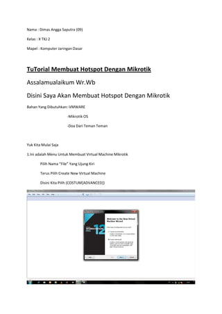 Dimas angga 09 kjd tutorial hotspot | PDF