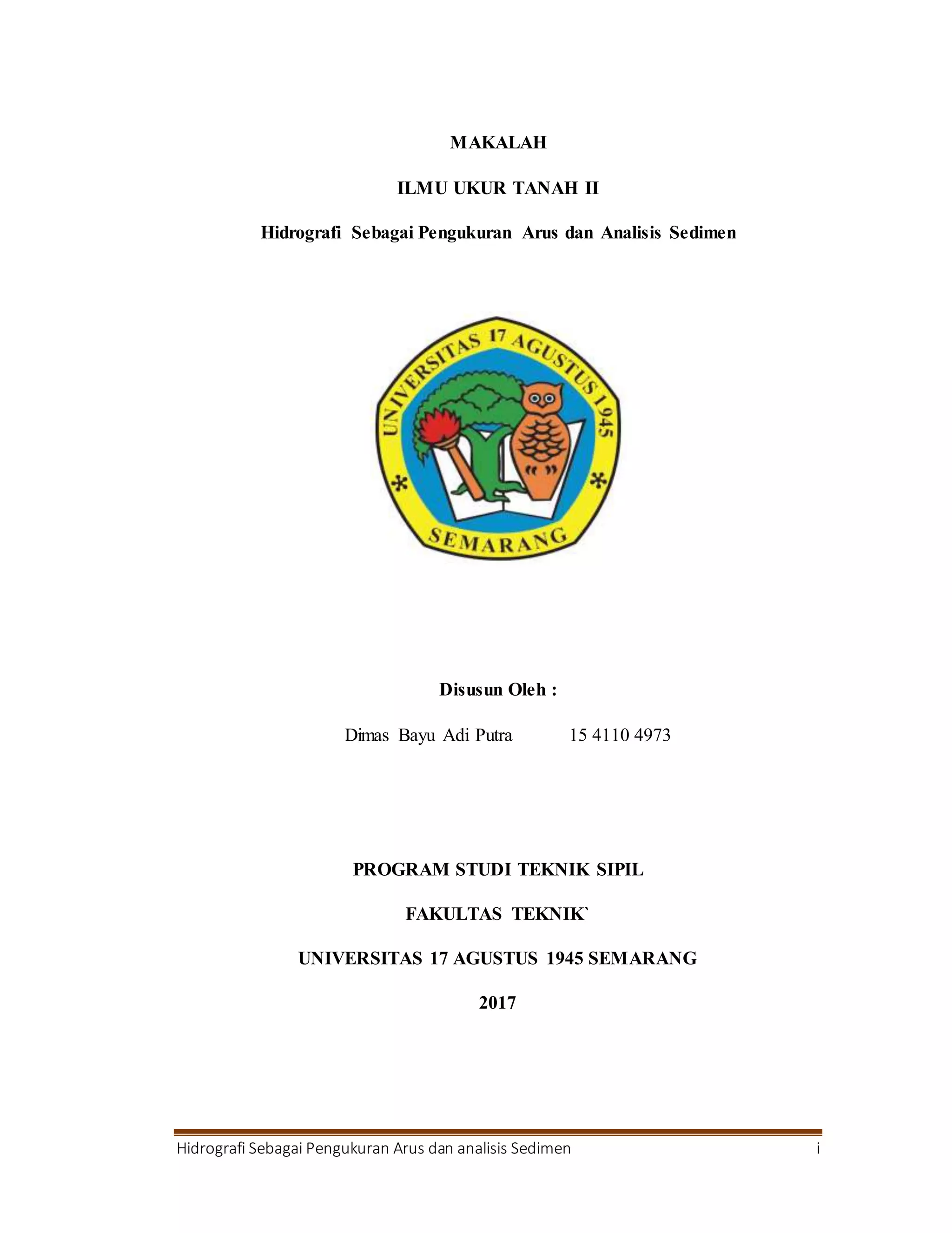 Pengukuran Hidrografi (Dimas bayu) | DOCX