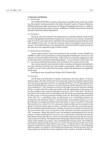 Intentional Rounding vs standard of care for patients hospitalised in ...