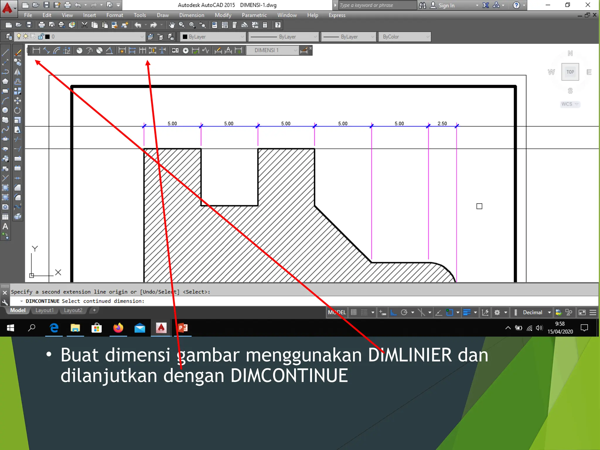 DIMENSI DALAM AUTO CAD YANG BERLAKU UTUK ANAK KULIAH.pptx