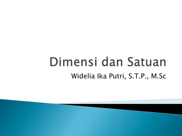 Dimensi dan-satuan | PPTX