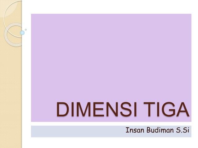 Dimensi tiga | PPTX